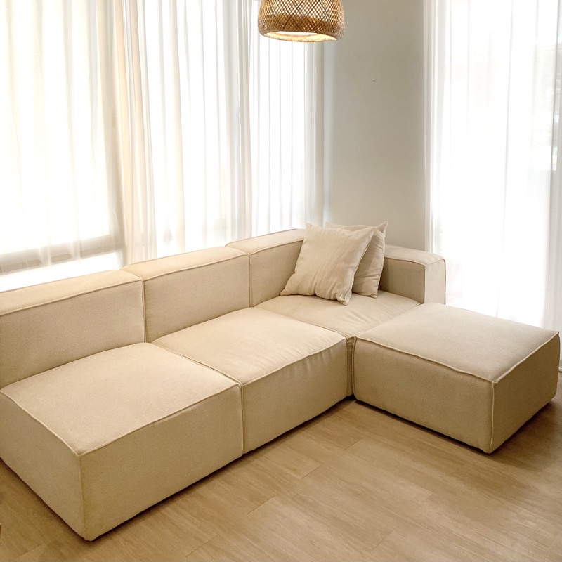 Jual DUBU SOFA - Sofa Sudut Korea Kotak Fluffy Lembut Minimalis Besar ...