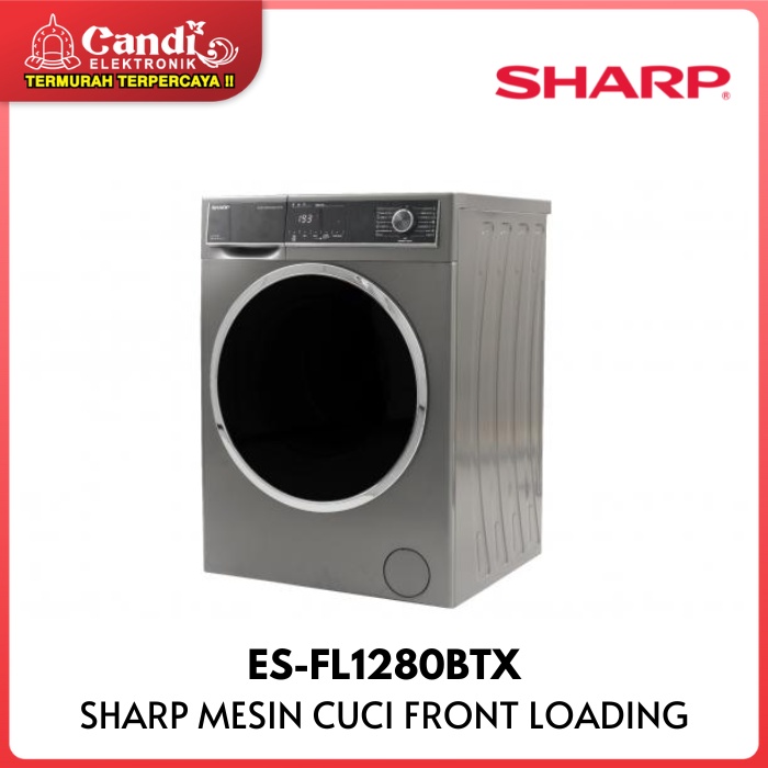Jual SHARP MESIN CUCI FRONT LOADING INVERTER 8 KG ES-FL1280BTX | Shopee ...