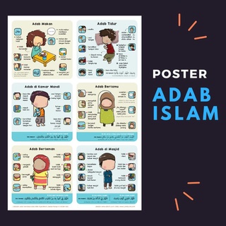 Jual Poster anak Adab Islam faceless (sesuai Sunnah) | Shopee Indonesia