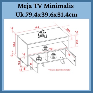 Jual Meja Televisi Minimalis Ukuran.79,4x39,6x51,4cm | Shopee Indonesia
