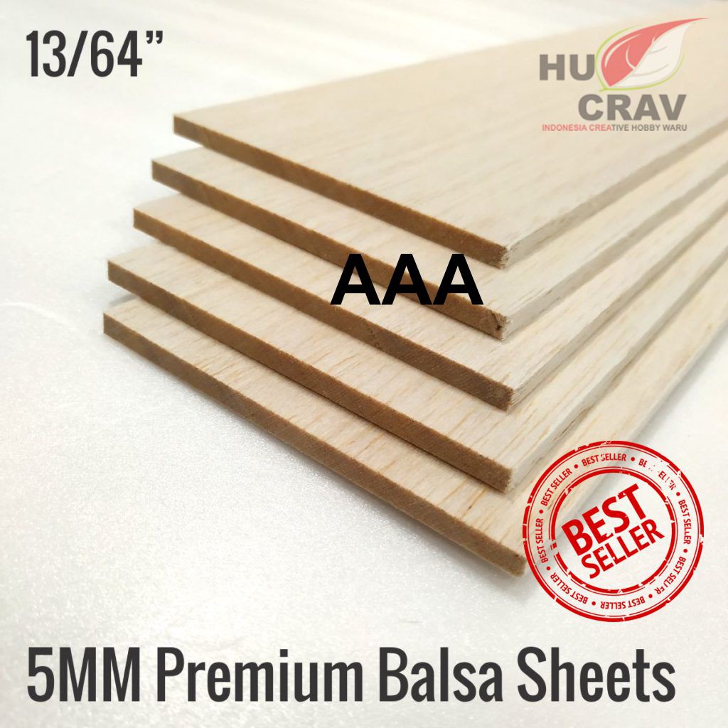 Jual Balsa sheet tebal 5mm 10cmx100cm & 10cmx50cm kayu balsa maket ...