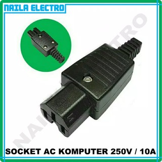 Jual Socket AC Female Computer Colokan Komputer Soket AC Komputer Buntut | Shopee Indonesia