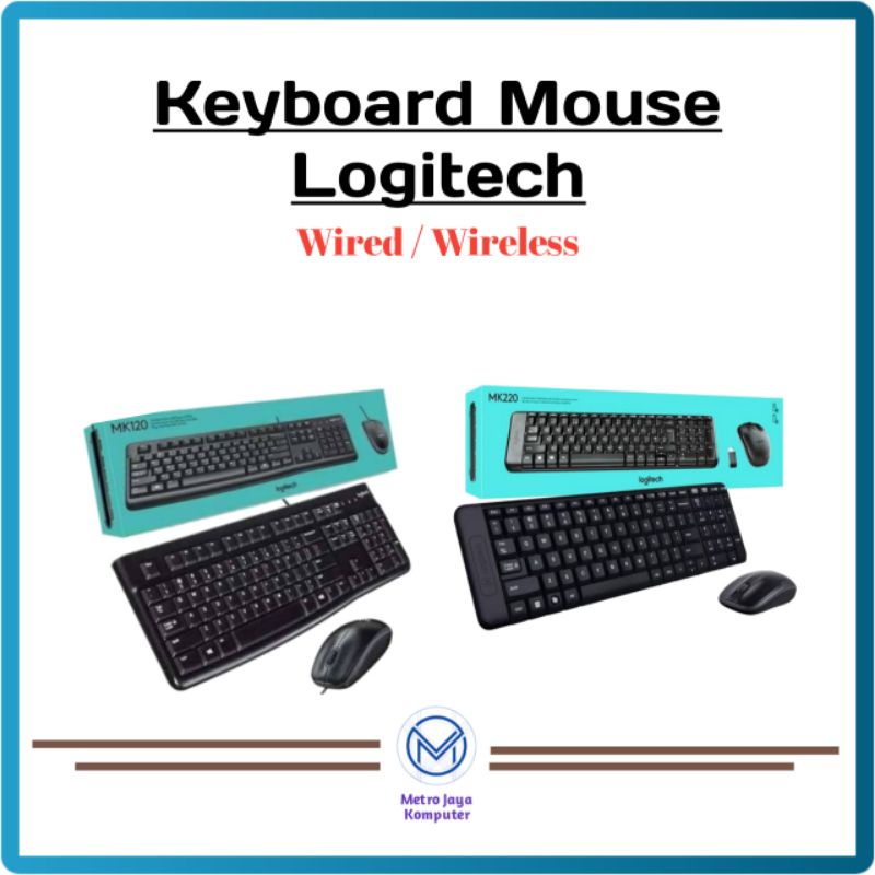 Jual Keyboard Mouse Logitech Wired / Wireless | Shopee Indonesia