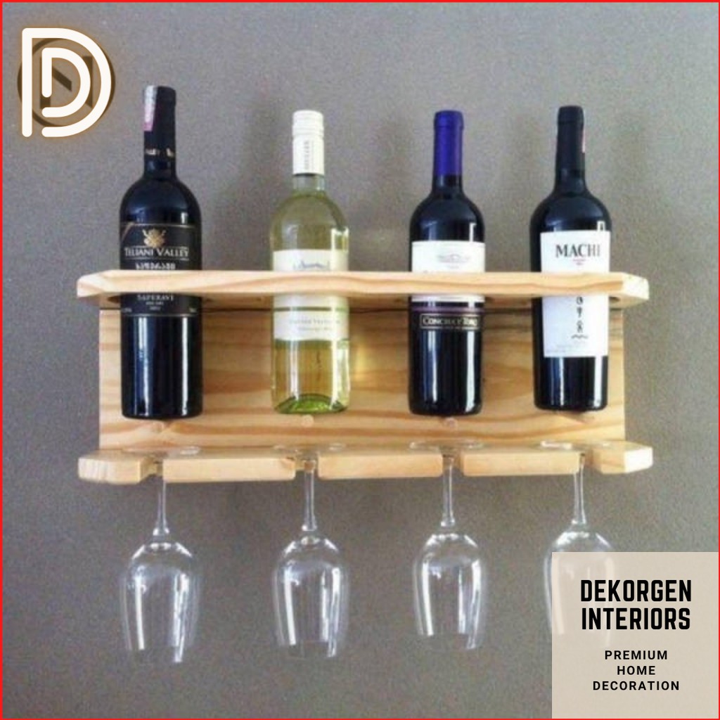Jual Rak Dinding Rak Botol Rak Wine Tempel Dinding Rak Minuman Bar Rak ...
