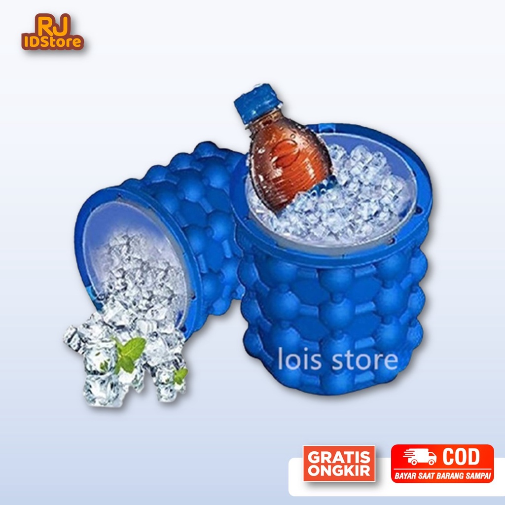 Jual Cetakan Es Batu Silikon Cetakan Es Batu Bulat Kristal Pencetak ...