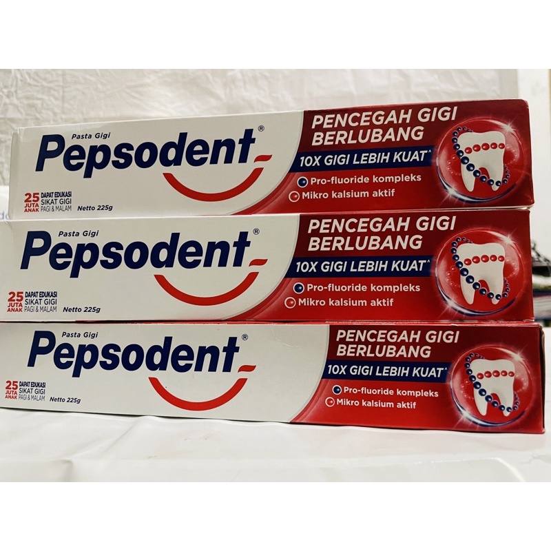 Jual PASTA GIGI PEPSODENT 225GR PENCEGAH GIGI BERLUBANG ANTI-CAVITY ...