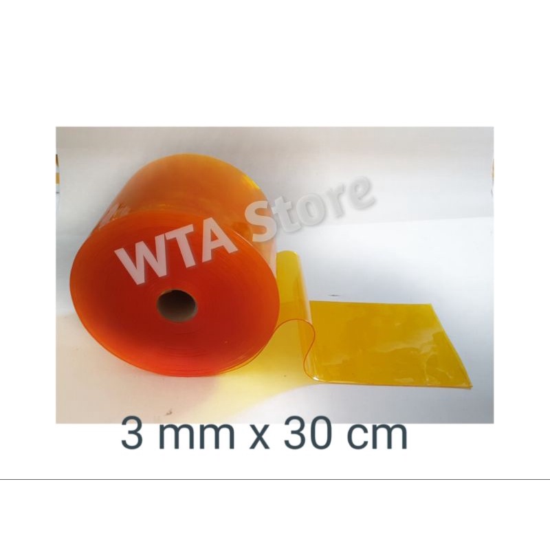 Jual TIRAI PVC STRIP CURTAIN TIRAI PLASTIK per Meter warna ORANGE ...