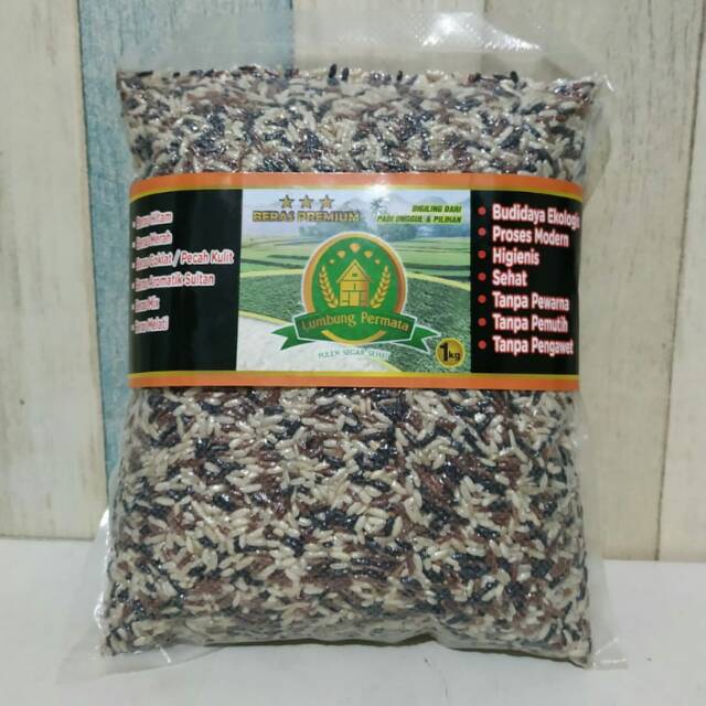Jual Beras Sehat Premium Mix Whole Grain -cokelat, hitam, merah ...