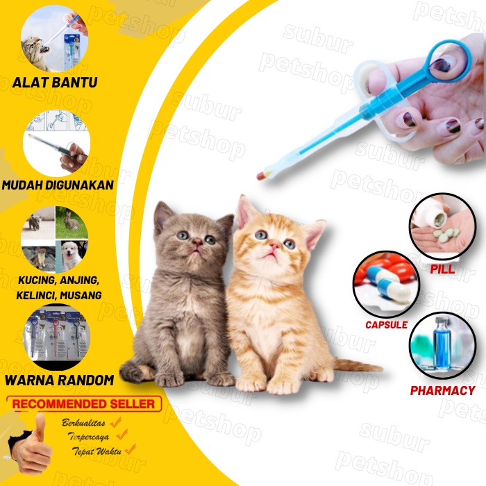 Jual Alat Bantu Minum Obat Pelontar Pil Tablet Kucing Anjing Feeding ...