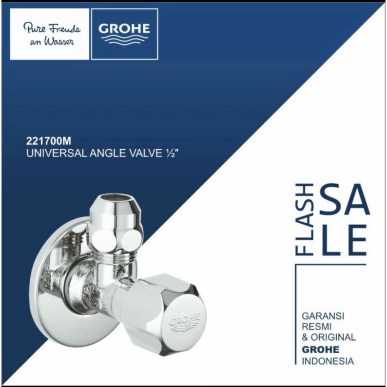 Jual Grohe 2201700M Universal angle valve 1/2" (1 pcs) | Shopee Indonesia