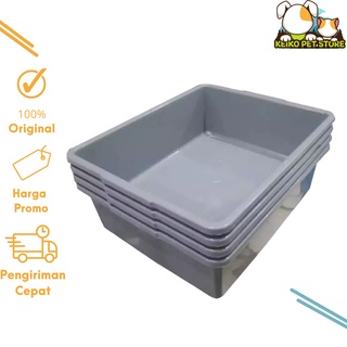 Jual (MURAH) BASKOM BAK KUCING PLASTIK KOTAK/BAK PLASTIK (ELP) | Shopee ...