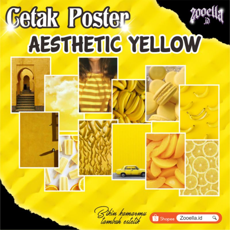 Jual POSTER AESTHETIC YELLOW SERIES | POSTER ESTETIK KUNING | CETAK ...