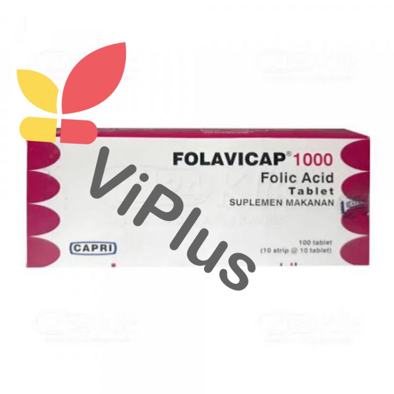 Jual FOLAVICAP 1000 - folic acid - strip 10 tablet - ViPlus | Shopee ...