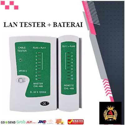 Jual Lan Tester Include / Bermasuk Baterai RJ45 dan RJ11 Alat Tes Kabel ...