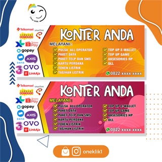 Jual Spanduk Banner Konter / Banner Spanduk Murah / Aksesoris Konter / Variasi Warna -ONEKLIK.1 ...