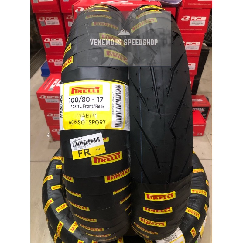 Jual Ban Pirelli Diablo Rosso Sport Ukuran 100/80-17 (Tubeless ...
