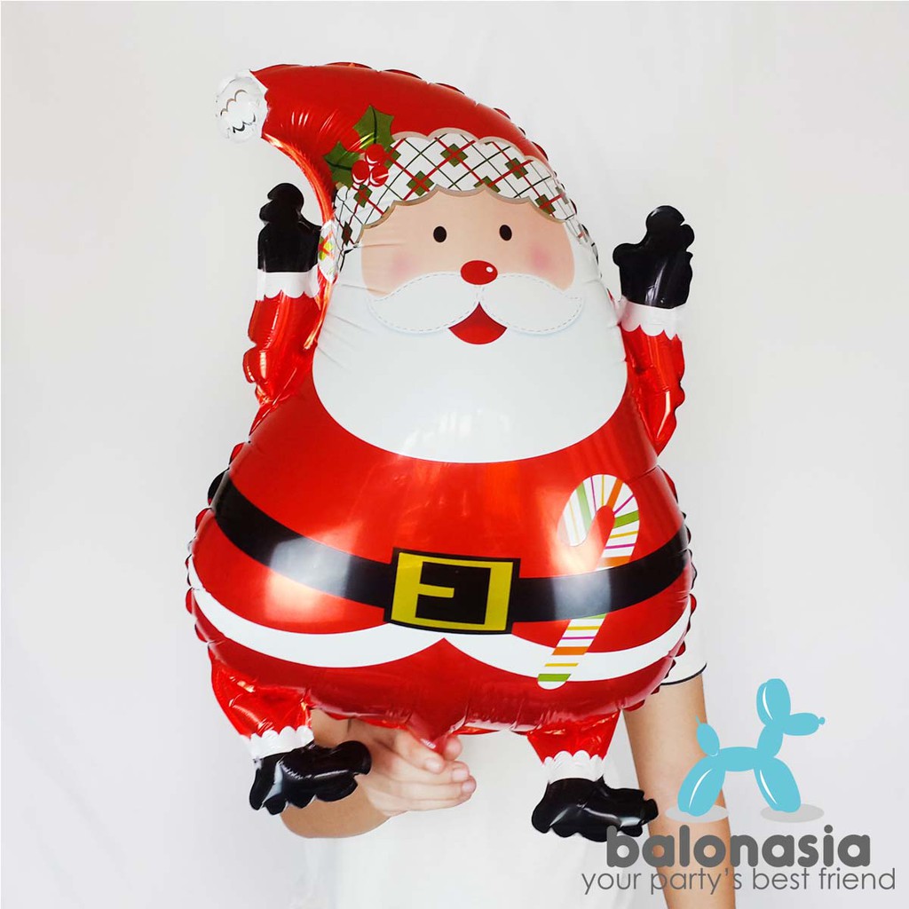 Jual Balonasia Balon Foil Santa Natal Christmas Dan tahun Baru | Shopee ...