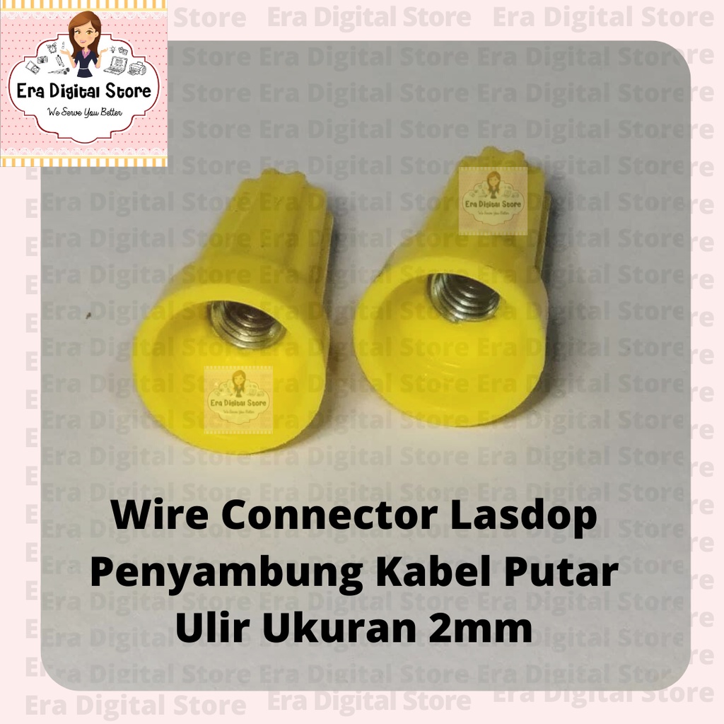 Jual Wire Connector Lasdop Penyambung Kabel Putar Ulir Ukuran 2mm ...