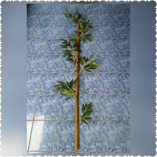 Jual Batang Bambu + Daun Artificial Plastik Palsu Tinggi 100Cm/ Pohon ...