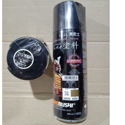Jual Pilok Pilox Cat Samurai Flat Black 109A Hitam Doff Dop 400ml Cat Semprot Kurobushi Pylok ...