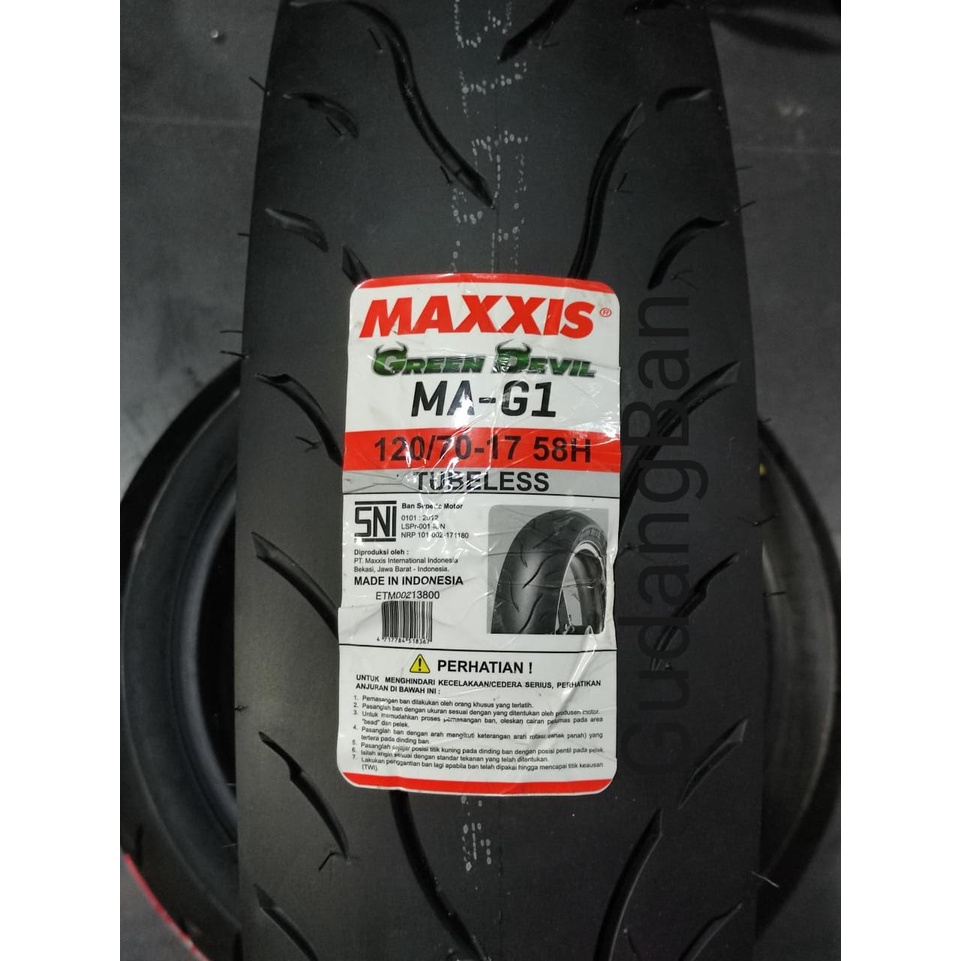 Jual Maxxis 120 70 - 17 Green Devil MA-G1 Ban Luar TUBELESS Motor CBR ...