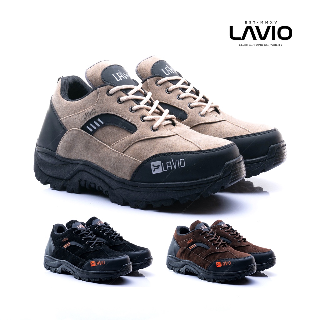 Jual Lavio Sepatu Pria Boots Safety Low Pendek Kerja Proyek Gunung ...