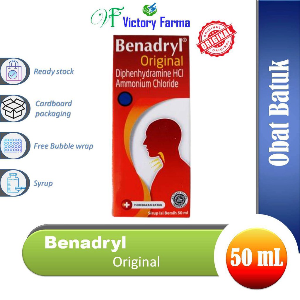Jual Benadryl Original Sirup 50 ML Indonesia|Shopee Indonesia