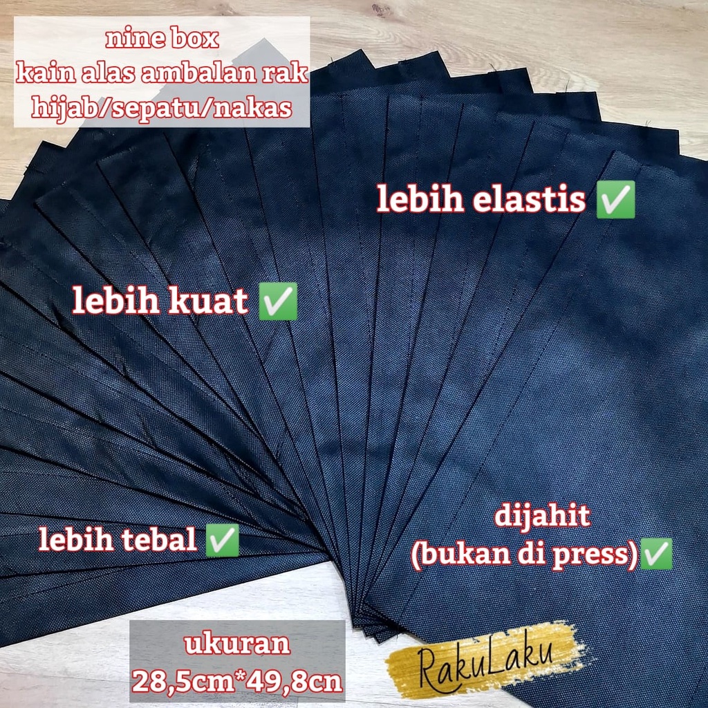 Jual nine box alas kain tatakan rak hijab/rak sepatu | Shopee Indonesia