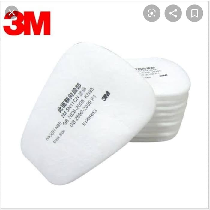 Jual 3M 5N11 Cotton Filter N95 Masker Filter 3M 6200 respirator Eceran ...