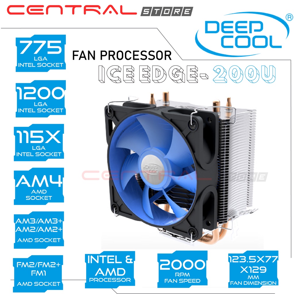Jual Cooler Processor DEEPCOOL 200U Fan Processor | Shopee Indonesia