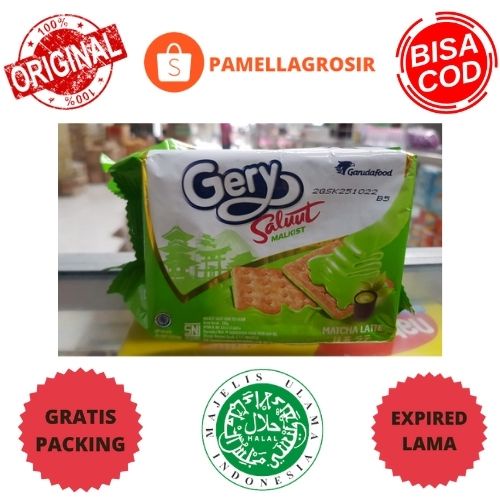 Jual GERY SALUUT MALKIST MATCHA LATTE FAMILY PACK 105 GR SNACK makanan ...