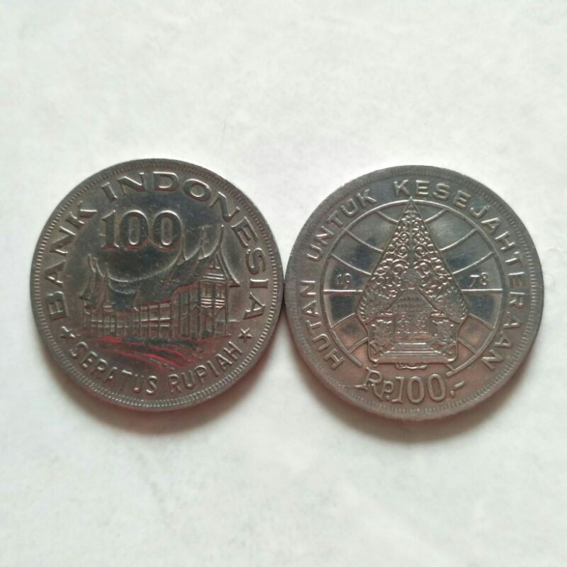 Jual Uang Koin Kuno Koleksi 100 Rupiah Tahun 1978 Tipis | Shopee Indonesia