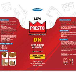 Lem Presto DN Lem Kayu Interior *BEST SELLER ALIFATIK WOOD GLUE 600 GR ...