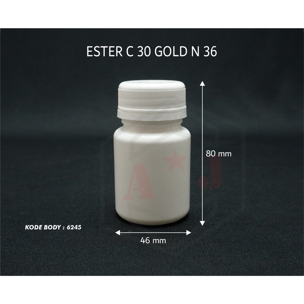 Jual Botol Kapsul Ester C 30 kapsul/Botol kapsul60 ml/Botol Obat | Shopee Indonesia