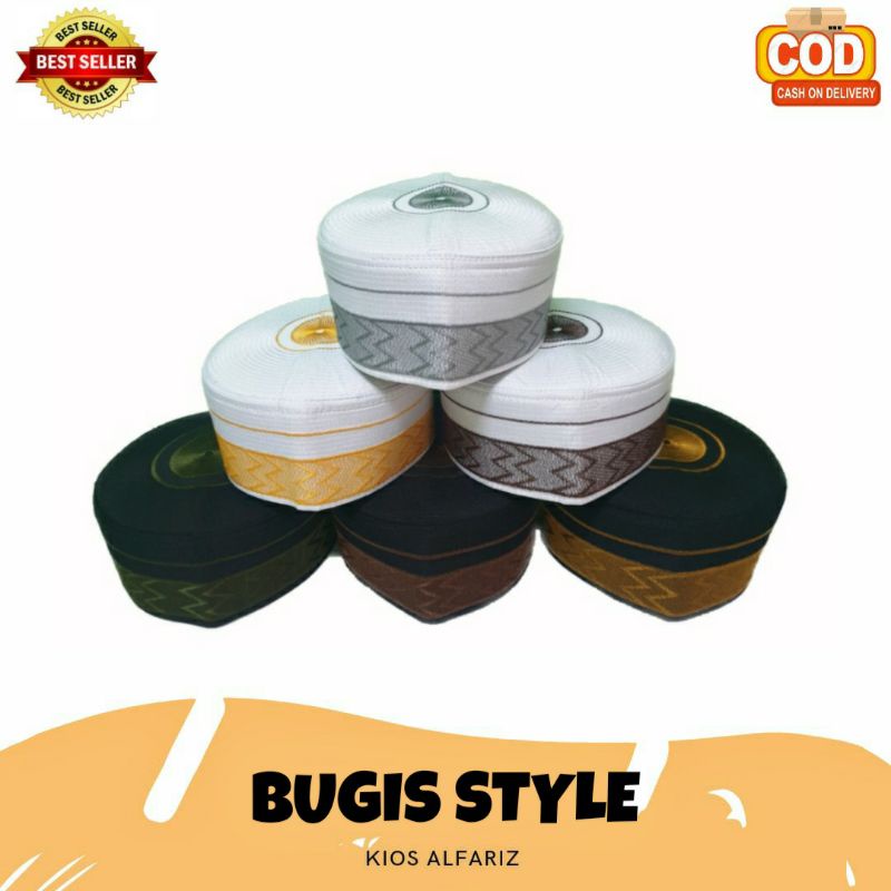 Jual Peci BUGIS STYLE Elegant , Kopiah Bugis Style , Songkok Bugis ...