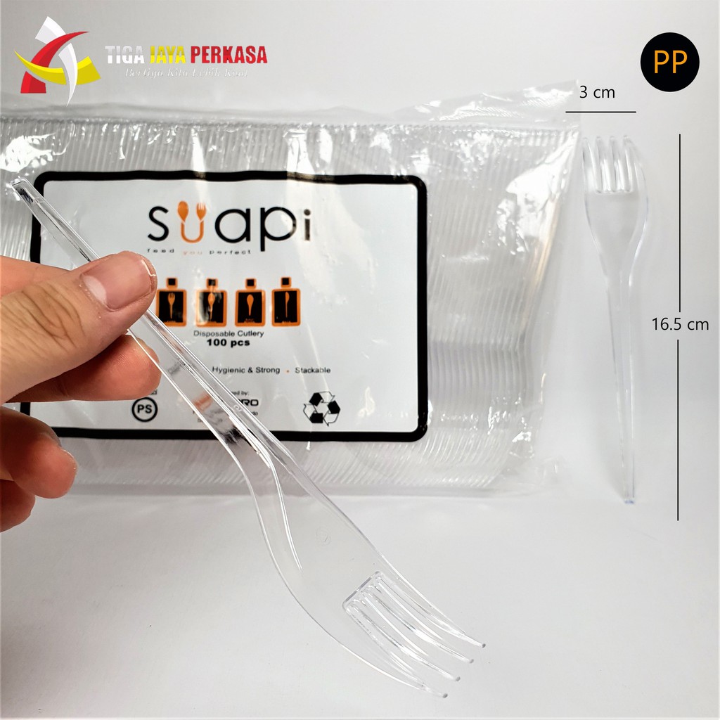 Jual Garpu Makan Suapi / Garpu Plastik Suapi / Garpu Suapi Trans. @100 ...