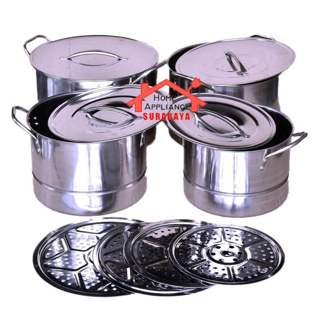 Jual Panci Steamer Stock Pot - Panci Kukusan - Panci Dandang Set ...