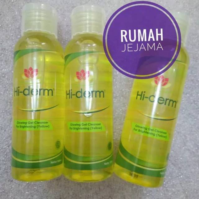 Jual Hiderm / Hi-derm Glowing Gel Cleanser For Brightening (Yellow ...