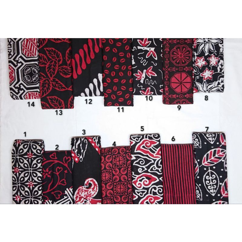 Jual kain batik cap garutan motif 10 lembar campuran kawung Pekalongan ...