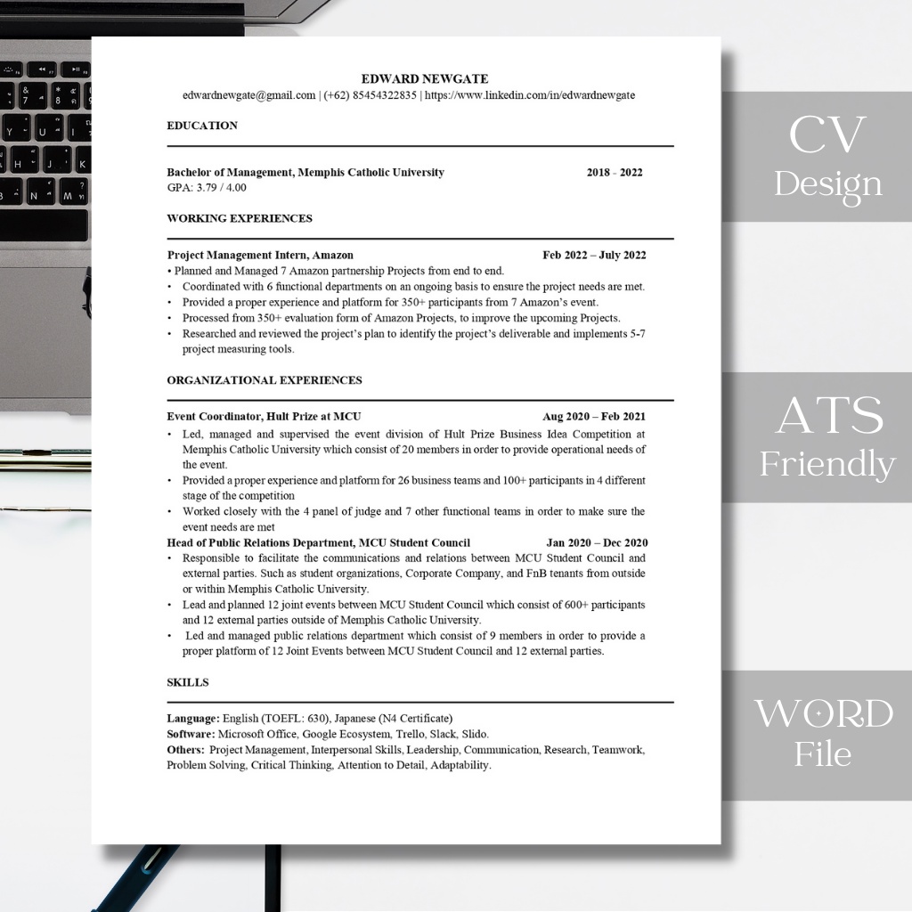 Jual Jasa Pembuatan CV Resume ATS Friendly | Shopee Indonesia