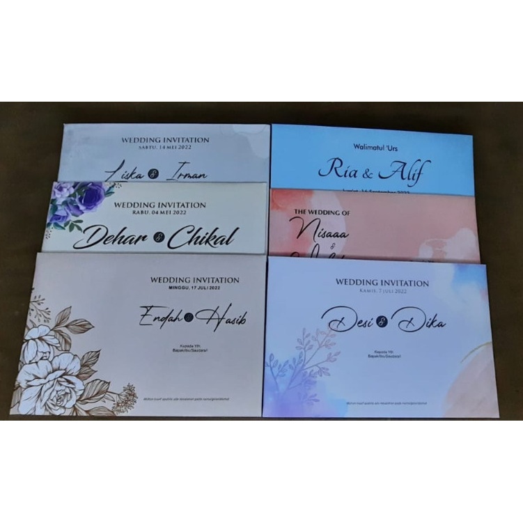 Jual Sampel Undangan Amplop + single hard cover | Shopee Indonesia