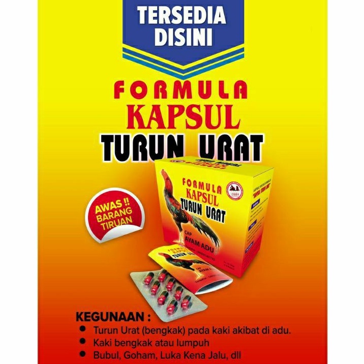 Jual FORMULA KAPSUL TURUN URAT 8 KAPSUL OBAT TURUN URAT BENGKAK BUBUL ...