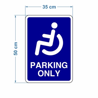 Jual RAMBU PARKIR KHUSUS DIFABEL 35CM X 50CM PLAT ALUMUNIUM | Shopee ...