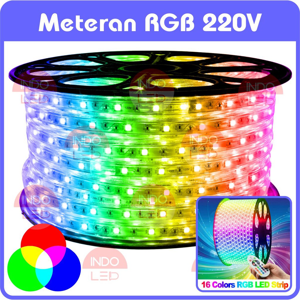 Jual Lampu Led Strip Selang RGB 220V Meteran Warna Warni Lampu Hias ...