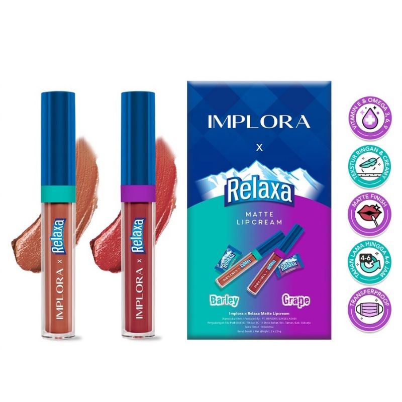 Jual Implora X Relaxa Matre Lipcream BPOM (Limited Edition) | Shopee ...