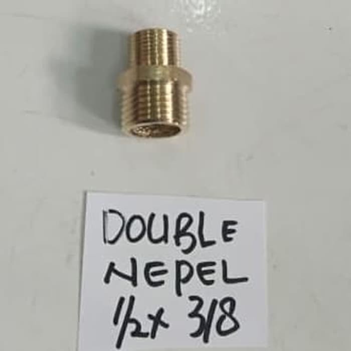 Double Nepel 1/2"x3/8" Sambungan Kuningan 1/2" x 3/8" / Dobel | Shopee Indonesia