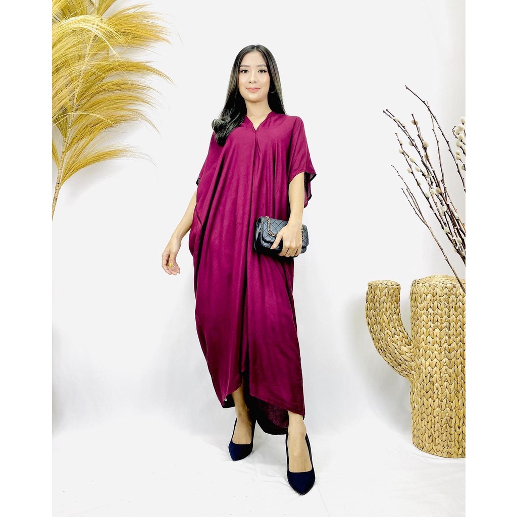 Jual Benang Raja Dress Kaftan Polos | Shopee Indonesia