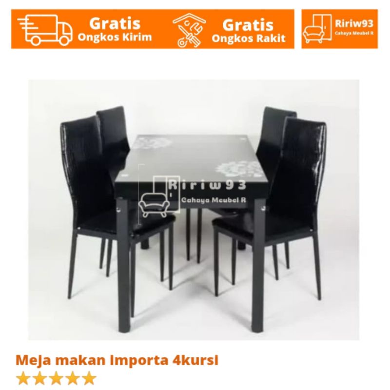 Jual Meja makan importa meja makan kaca meja makan 4 kursi meja makan ...