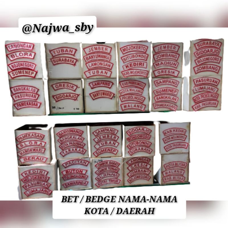 Jual BET LOKASI ( Nama² Kota ) | Shopee Indonesia