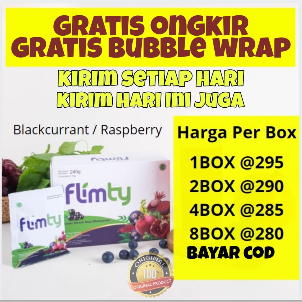 Jual FLIMTY FIBER ORIGINAL 1 BOX ISI 16 SACHET MINUMAN DIET PELANGSING ...